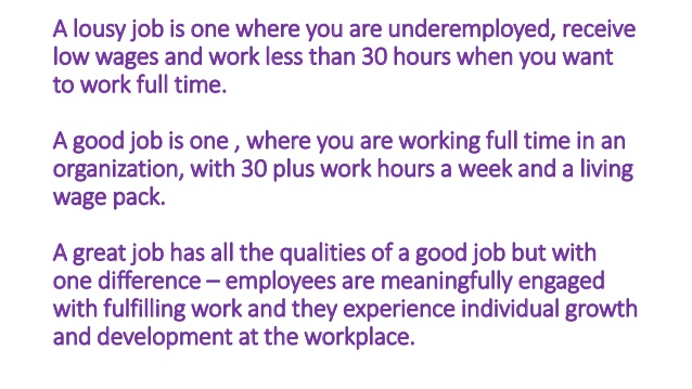 Good Job Vs. Lousy Job