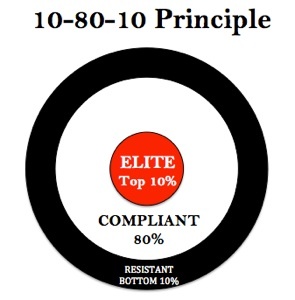 Build an Elite Team - 10-80-10 Principle - Above the Line